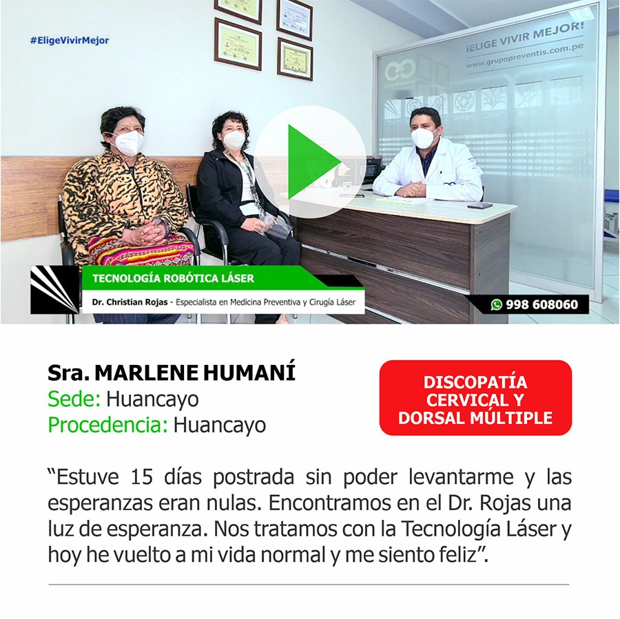 Discopatía Cervical, Dorsal y Lumbar Múltiple | TESTIMONIO - Medilaser ...